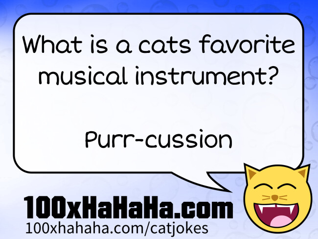 Funny cat oneliners: What is a cats favorite musical instrument? Purr ...